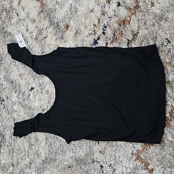 GAP | Tops | Gap Ribbed Tank Ruffle Strap | Poshmark